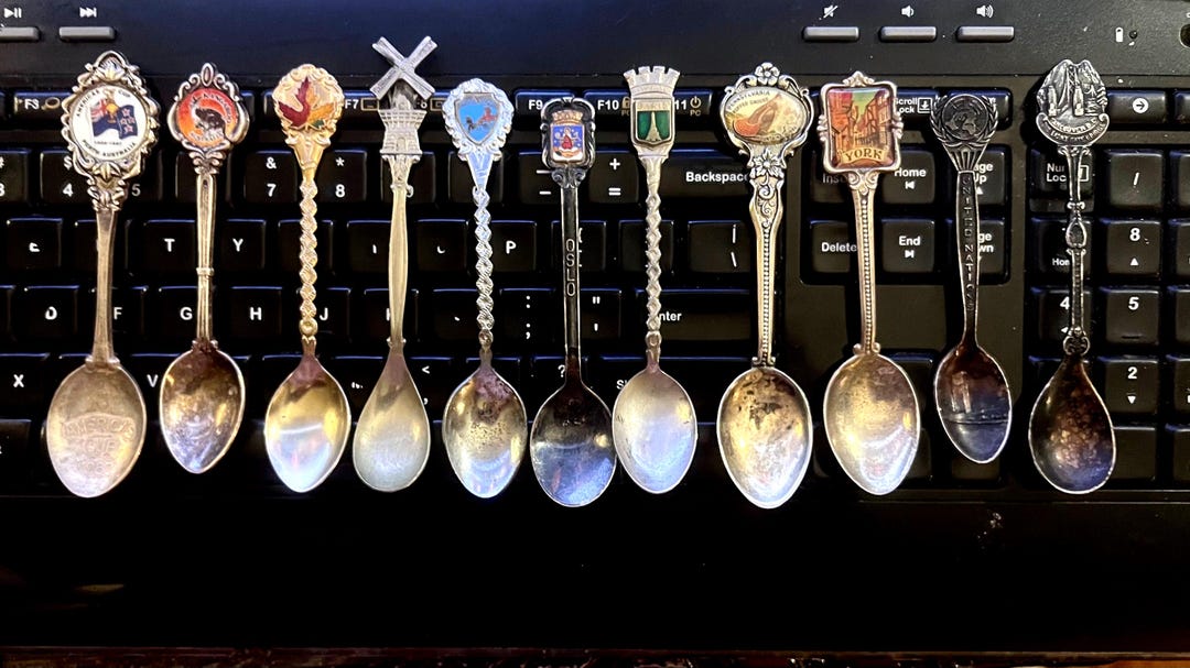 Miniature Spoon Collections 100s of Spoons! Many Vintage Travel ...