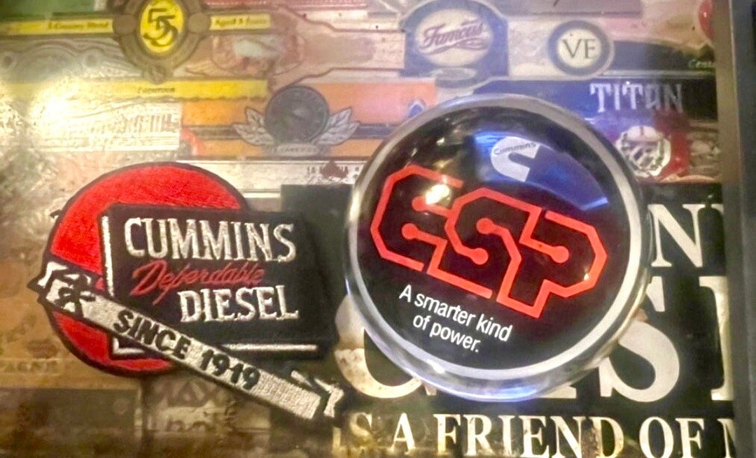 Vintage Cummins Diesel Rare Uniform Patch, ESP Paperweight, Pins ...