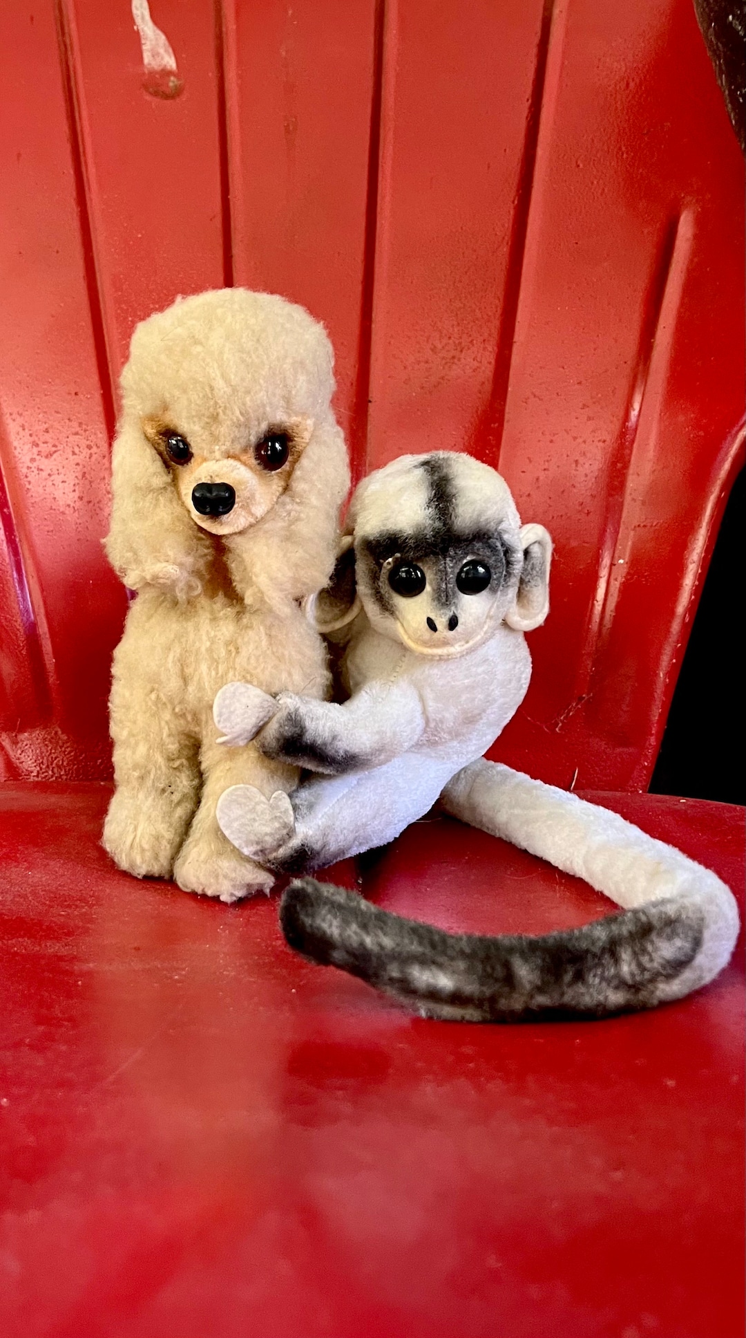 Poodle & Monkey KAMAR Vintage 1965 Plush Japan Big Eyed Realistic ...