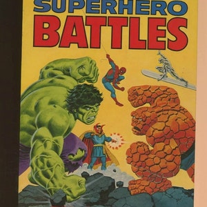 Marvel's Greatest Superhero Battles 1, 1st Print 1978 Stan Lee Fireside ...