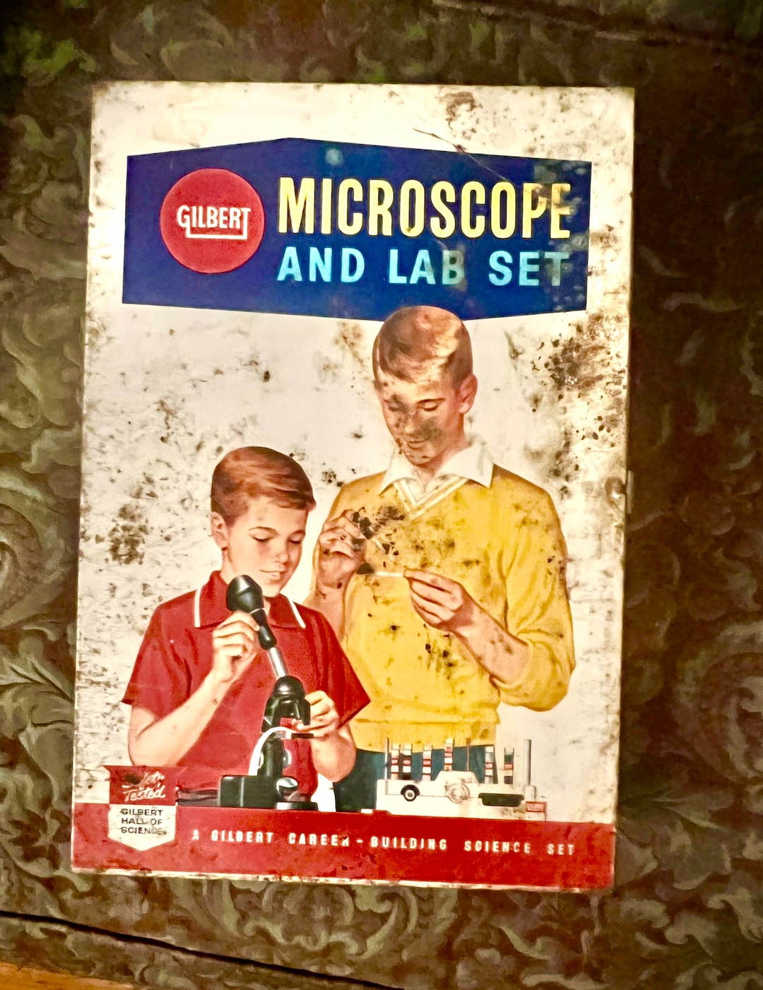 Vintage Gilbert Microscope and Lab Set. Metal Case, Real Microscope W ...