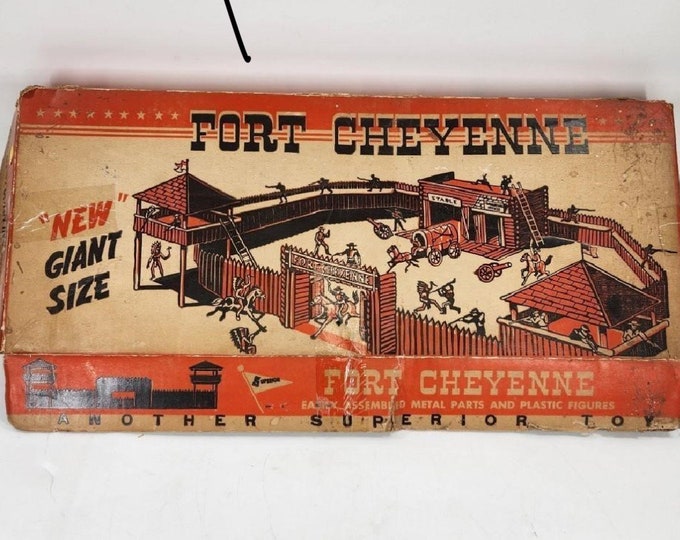 Superior T Cohen Fort Cheyenne Play Set RARE Giant Size. Vintage 1950s ...
