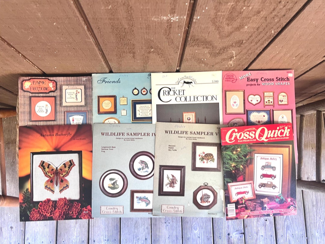 Vintage 1970s 1980s Cross Stitch Patterns: Wildlife Patterns, Game Fish ...