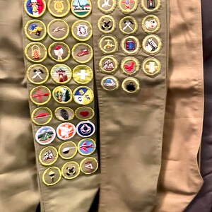 Boy Scout Sash With 33 Merit Badges BSA Sash With 20 Merit - Etsy