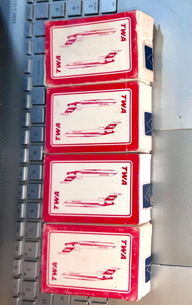 TWA Airlines Rare Vintage Playing Cards Trans World In-fligh Cards ...