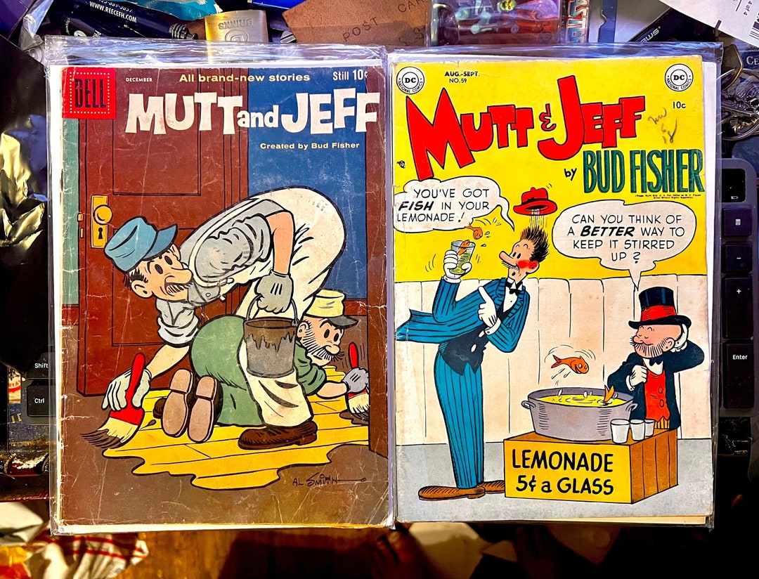 Mutt and Jeff #59 and #106 . Vintage Golden Age 0.10 Ten Cent Comic ...