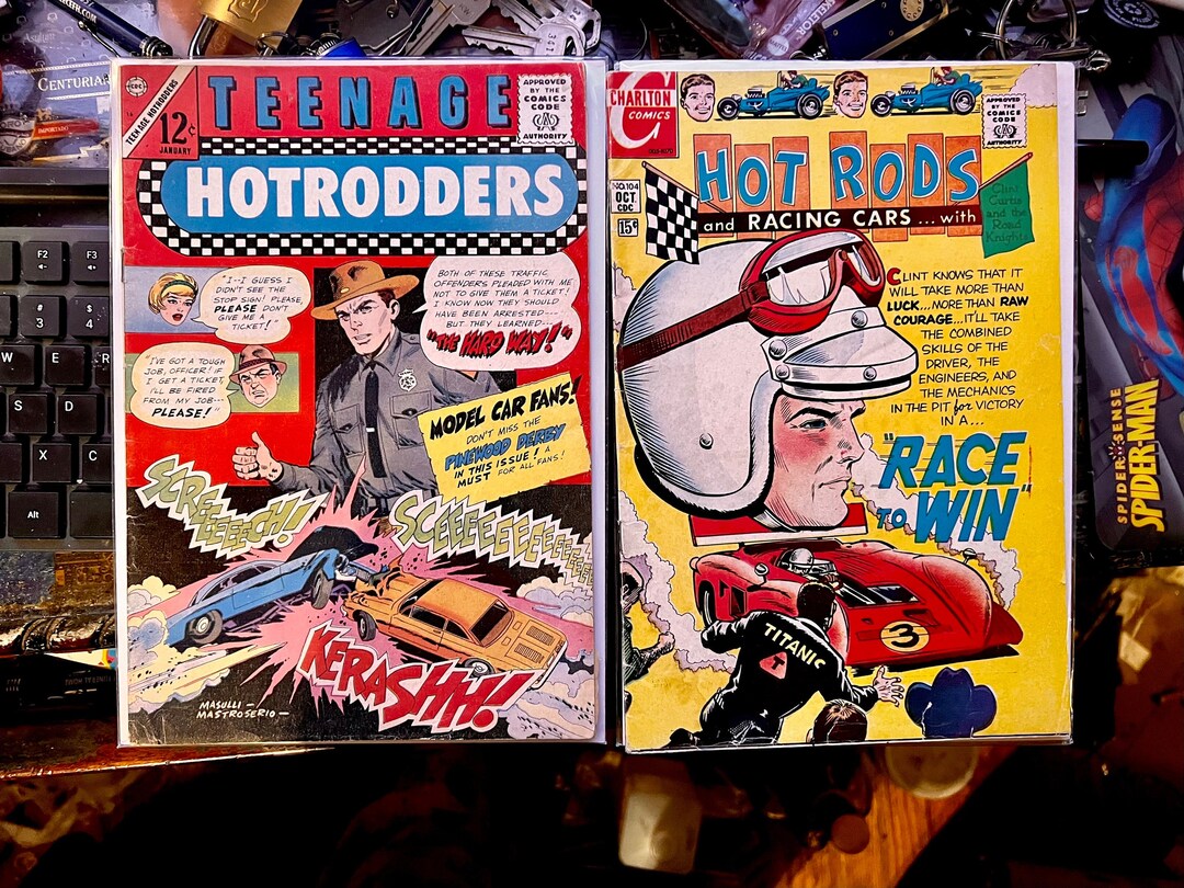 Teenage Hotrodders #16 Hot Rods and Racing Cars #104 Comics 1966 - 1970 ...