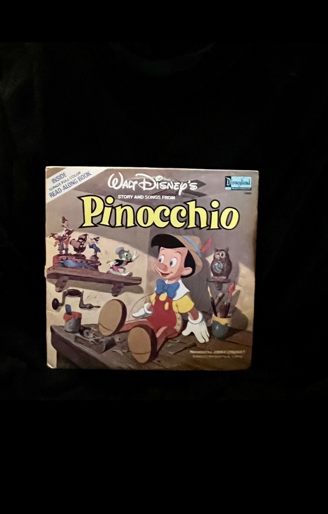 Pinocchio Soundtrack and Story 1969. Jiminy Cricket narrator - Etsy
