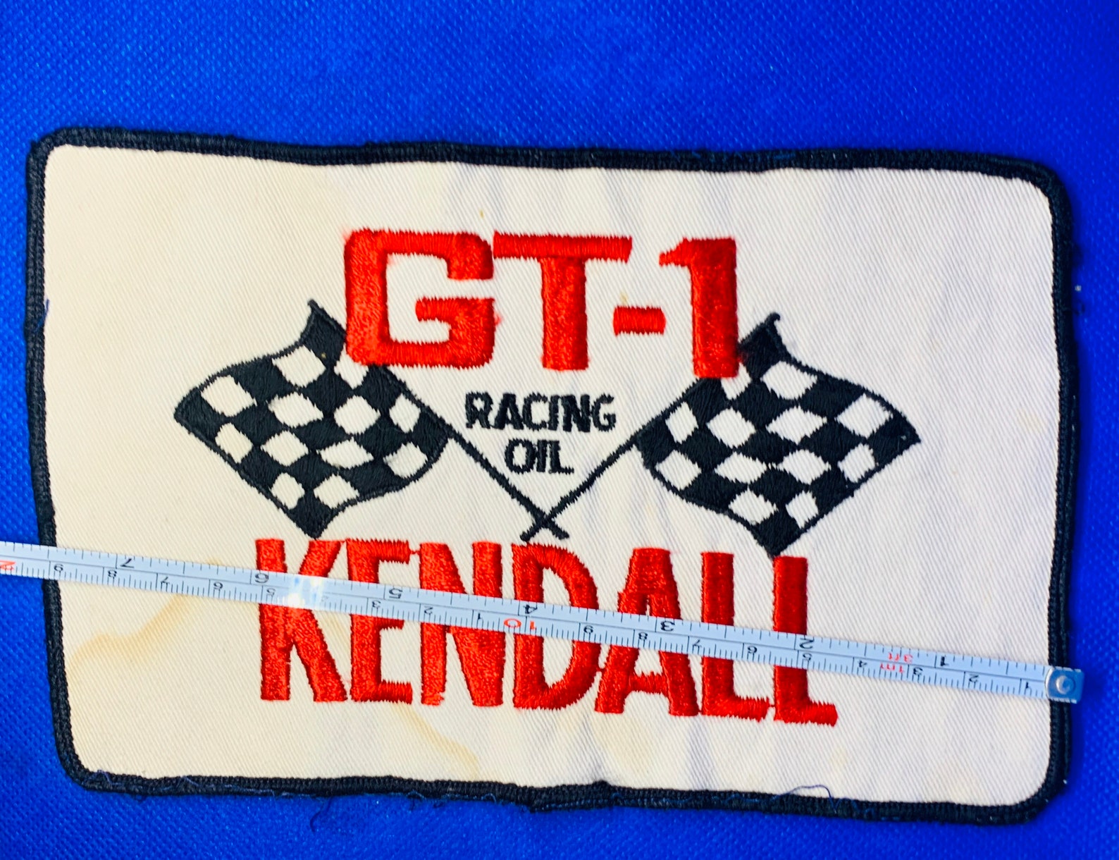 Kendell GT-1 Patch Extra Large Size Racing Cross Flags White, Red ...