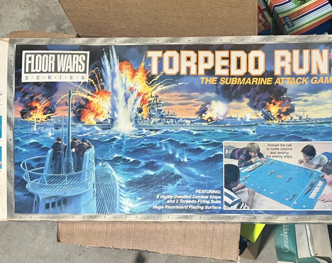 Torpedo Run the Submarine Attack Game From Milton Bradley Floor War ...