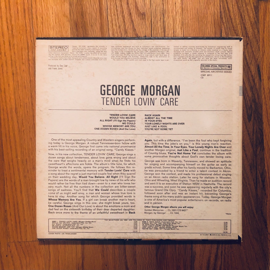 2 Vintage Vinyl George Morgan Albums Columbia Special - Etsy