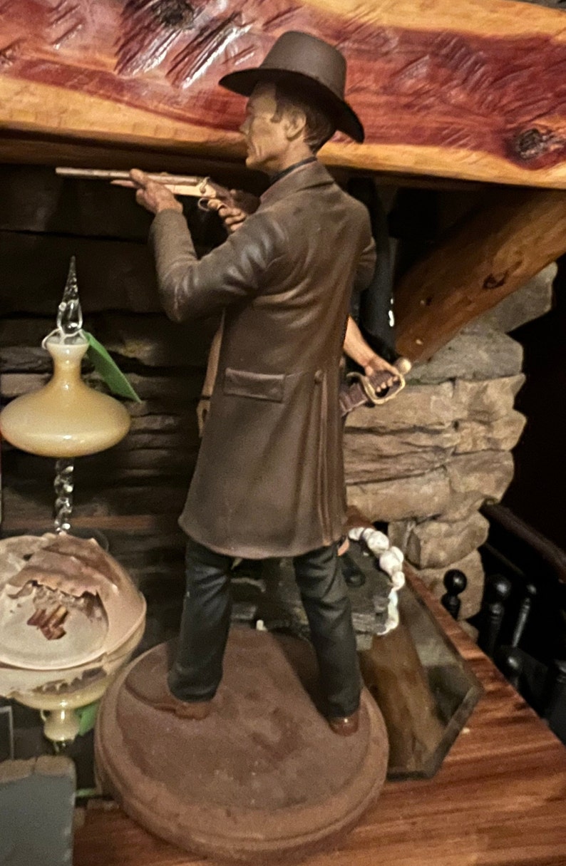 Old West Tall Cowboy Heavy Resin Figure in a Duster & Hat - Etsy