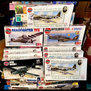 Model Aircraft. Vintage Airfix Model Military Aircraft From Brittan's ...