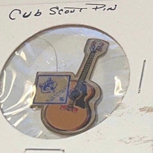 BSA Cub Scouts Den Mother Pin, Bullion Badge, Guitar Pin, 2 Vintage Pin ...