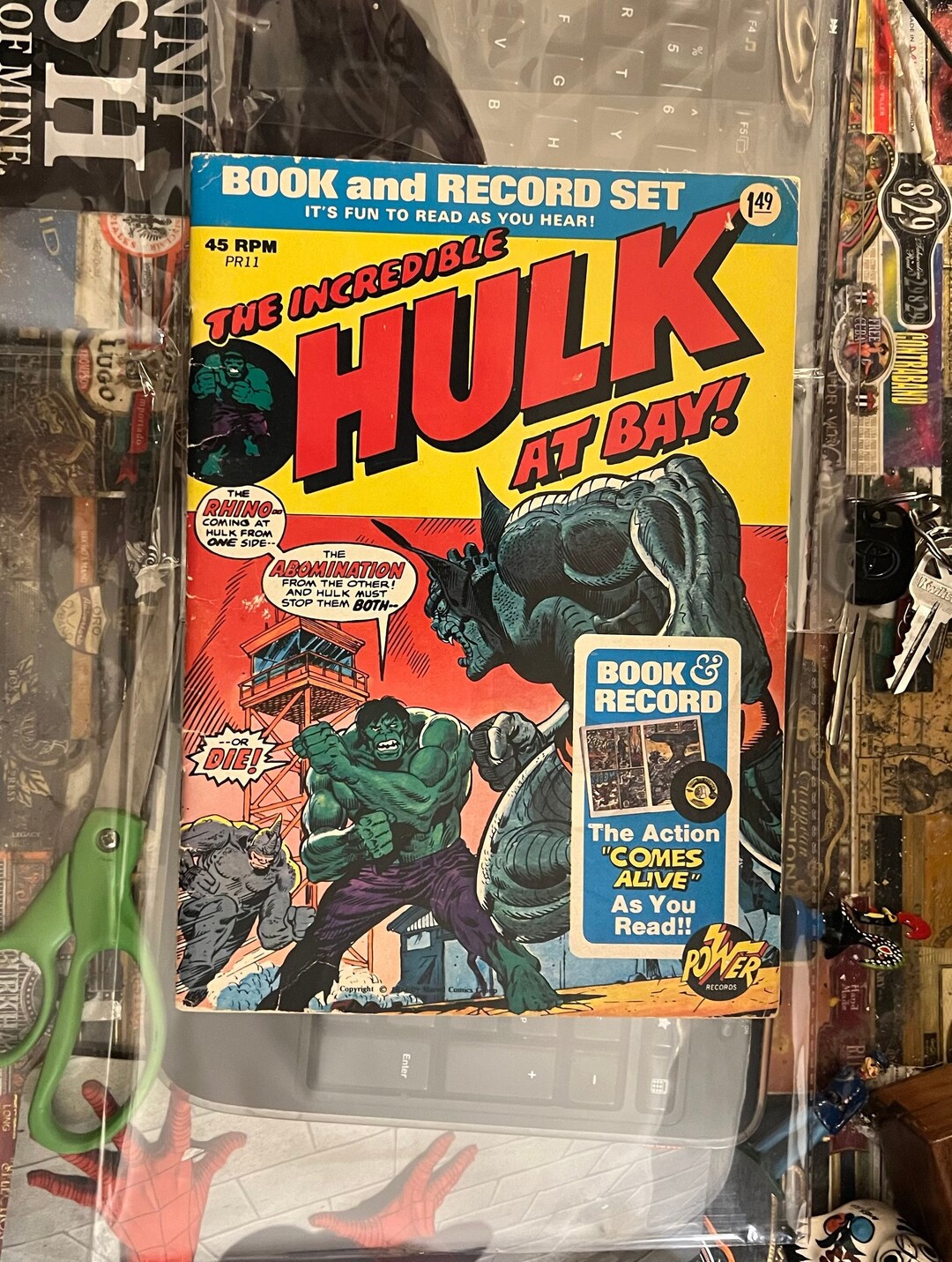 Hulk 1974 Vintage Book and Record Set. Includes 1st Printing Record ...