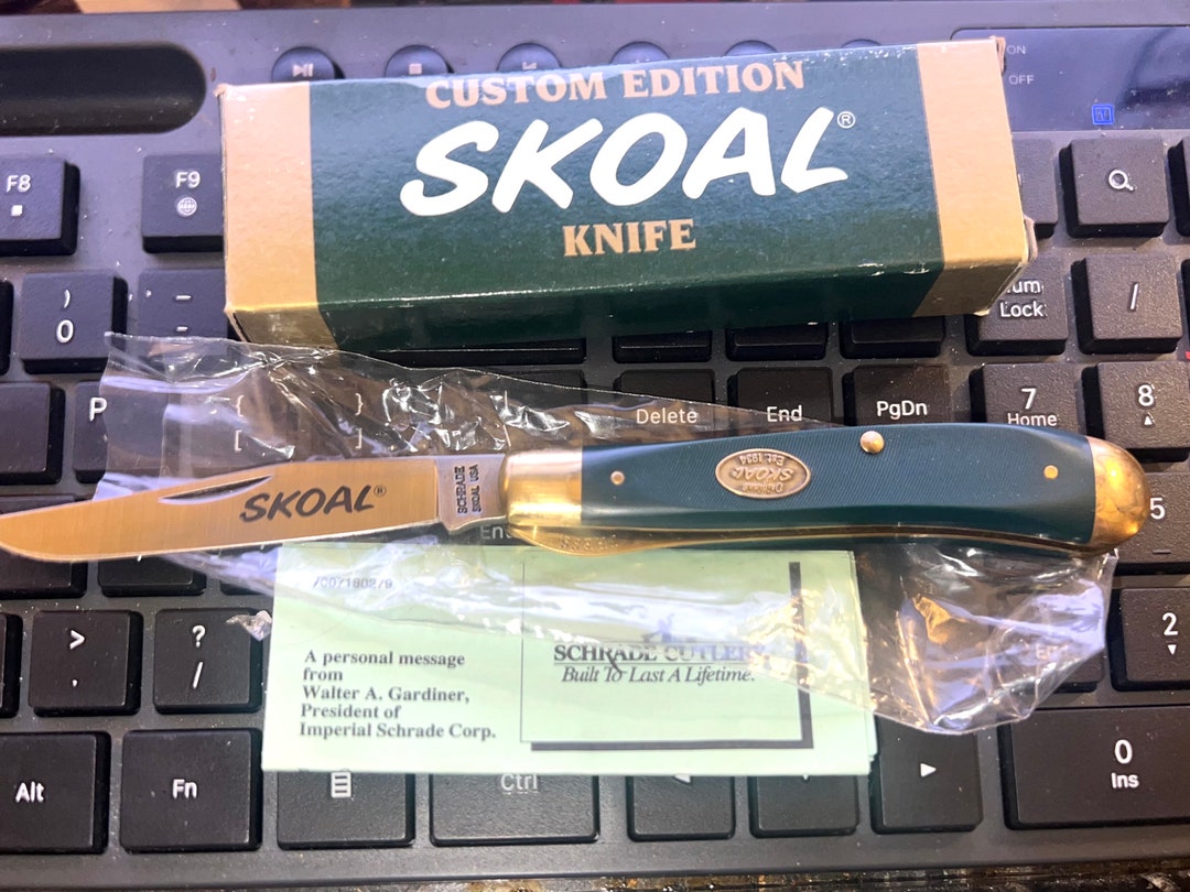 Schrade Old Timer Custom SKOAL Edition Vintage 90s Linear Lock Blade XL ...