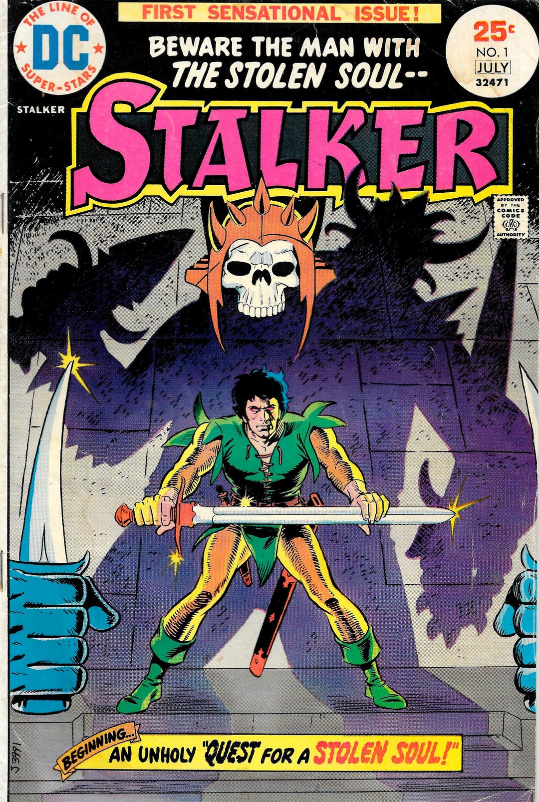 Stalker #1 1975 DC Comic Book. Beware the Man With the Stolen Soul - Etsy