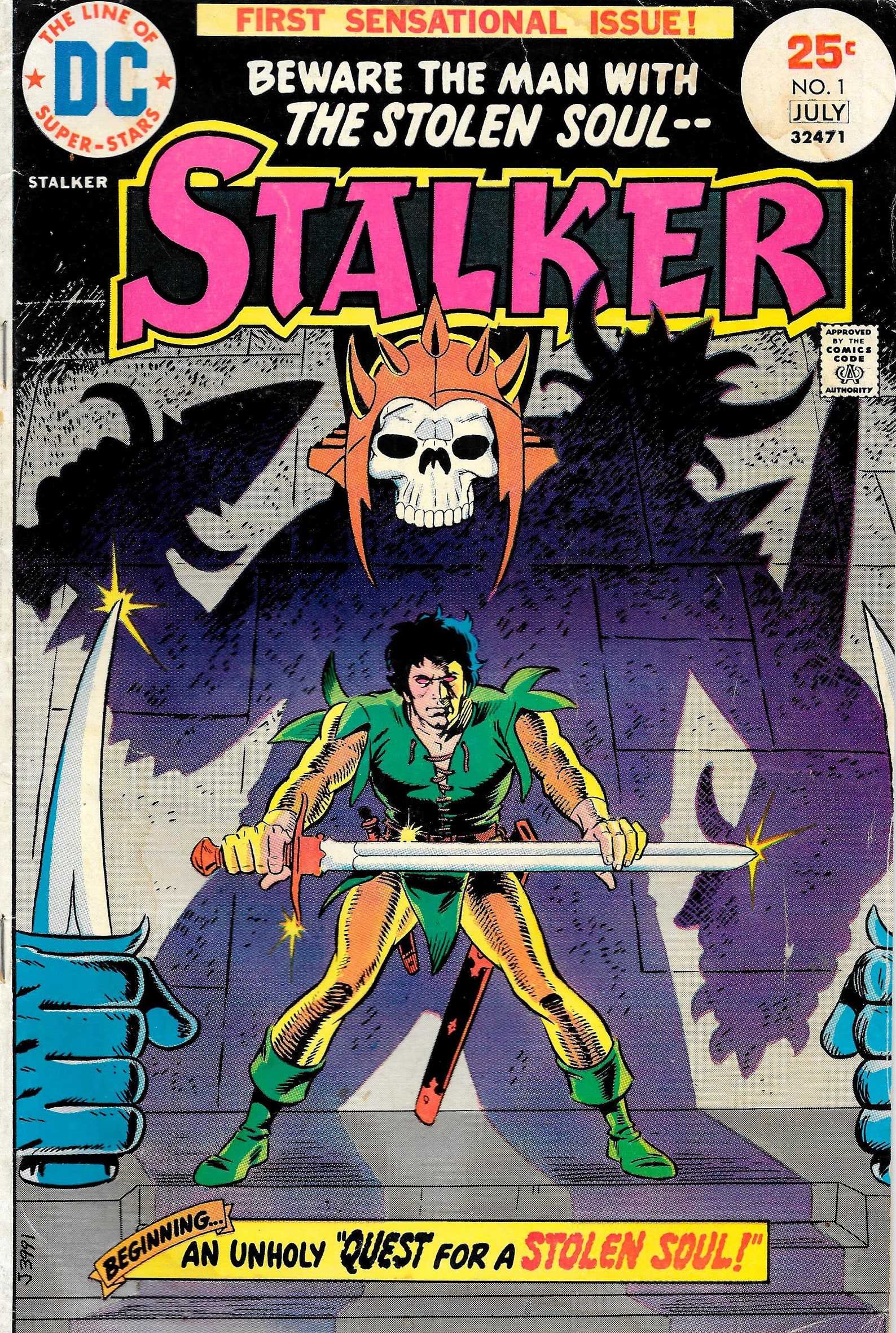 Stalker #1 1975 DC Comic Book. Beware the Man With the Stolen Soul - Etsy