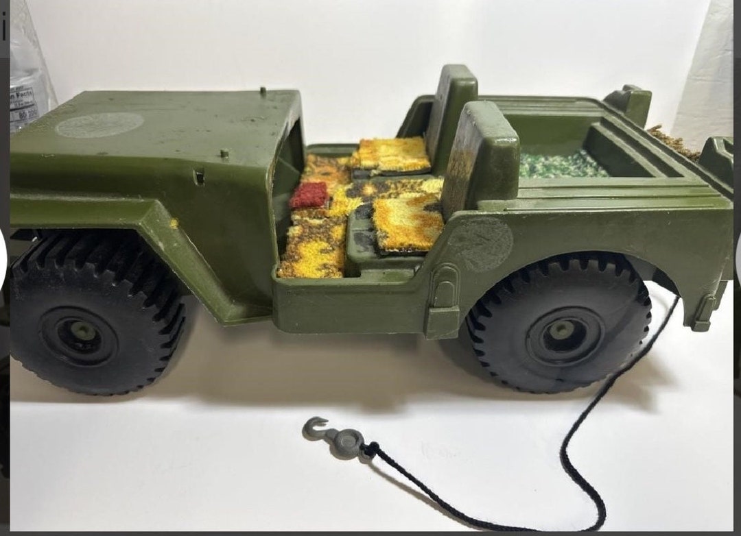 Vintage GI Joe 1973 Empire JEEP Carolina Enterprises. Customized Large ...