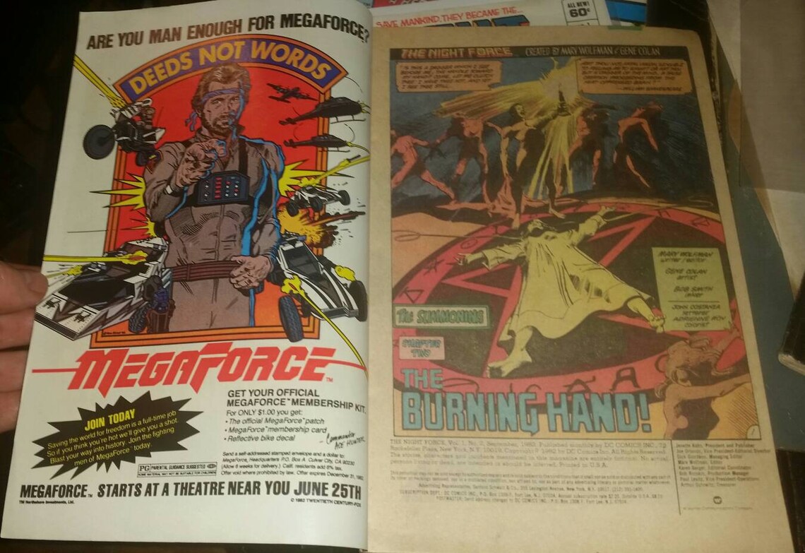 Night Force #2 Comic Book - 1982 High Grade Comic Never Read-in Mylar ...