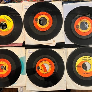 Beatles, Elvis, Rolling Stones Vintage 45 Jukebox Vinyl Records of ...