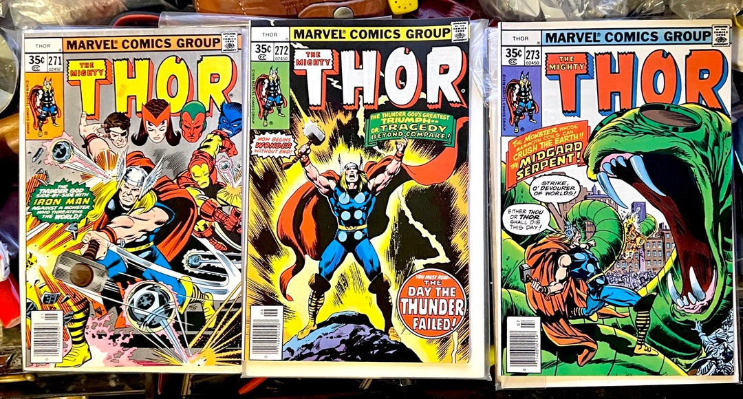 Thor 271, 272, 273 Nick Fury, Vision, Scarlet Witch, Iron Man, Beast ...