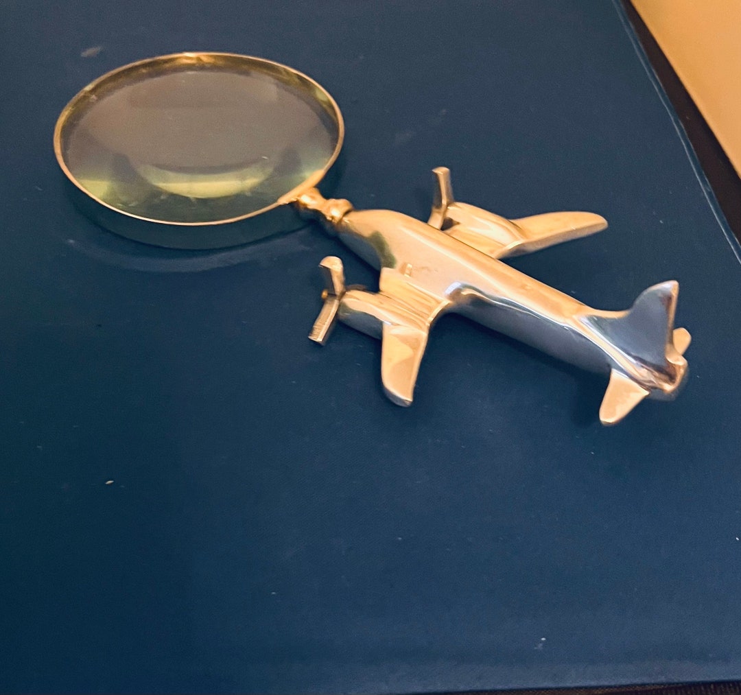 Airplane Magnifying Glass. Vintage & Rare Magnifying Glass With a ...