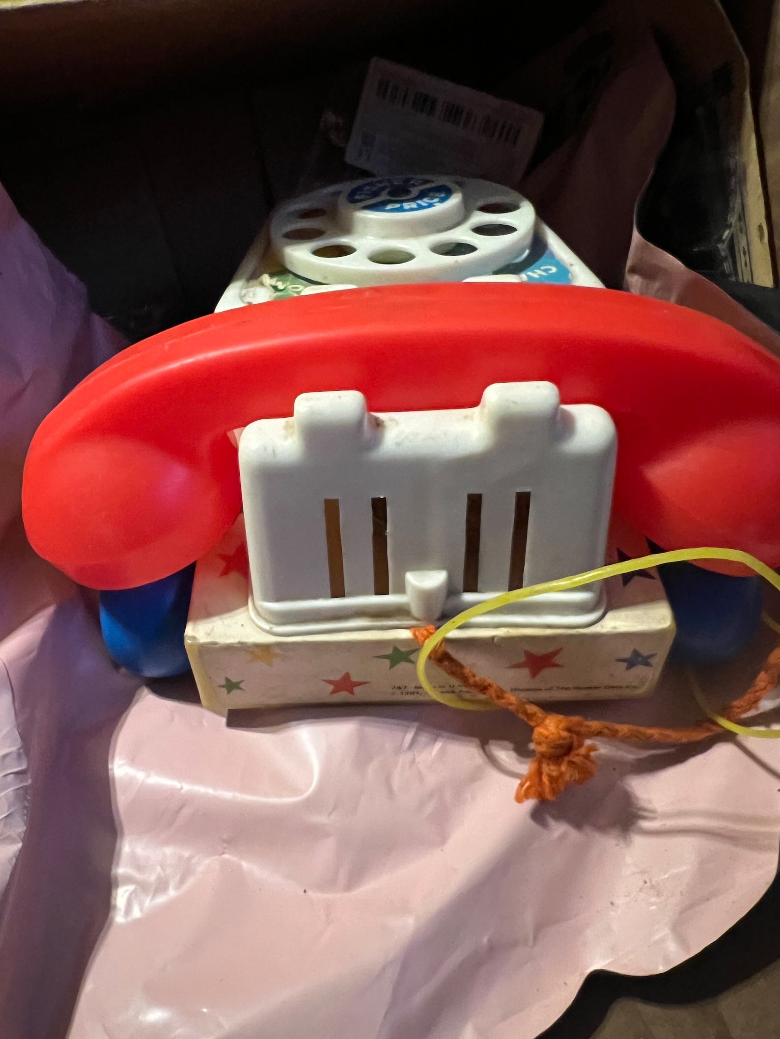 Vintage 1980s Fisher Price Chatter Box Telephone Pull Toy With Moving ...