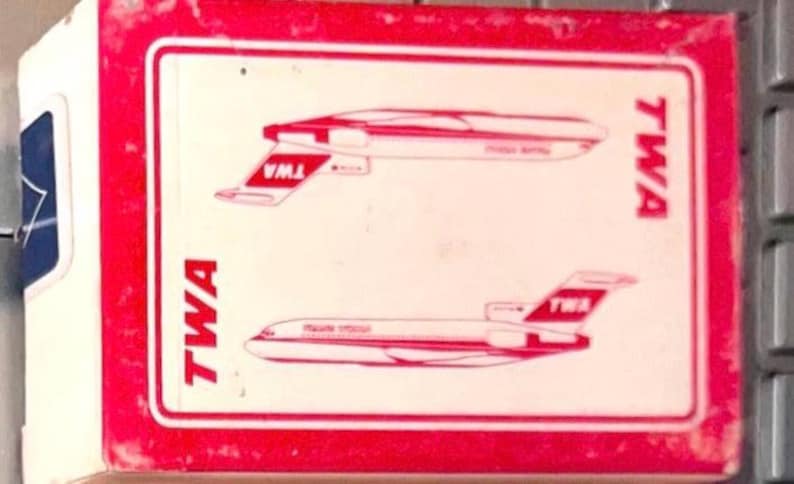TWA Airlines Rare Vintage Playing Cards Trans World In-fligh Cards ...