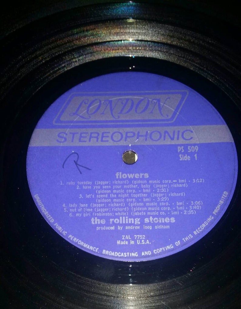 The Rolling Stones Flowers Original Vinyl Album. Rare early | Etsy