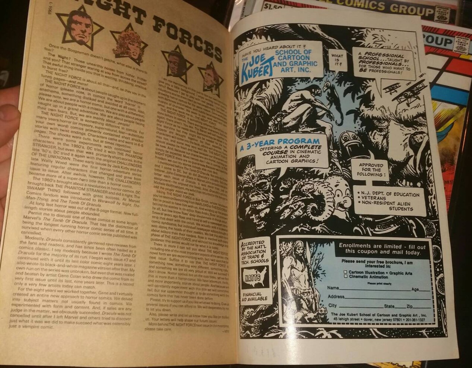 Night Force #1 Comic Book - 1982 High Grade Comic Never Read-in Mylar ...