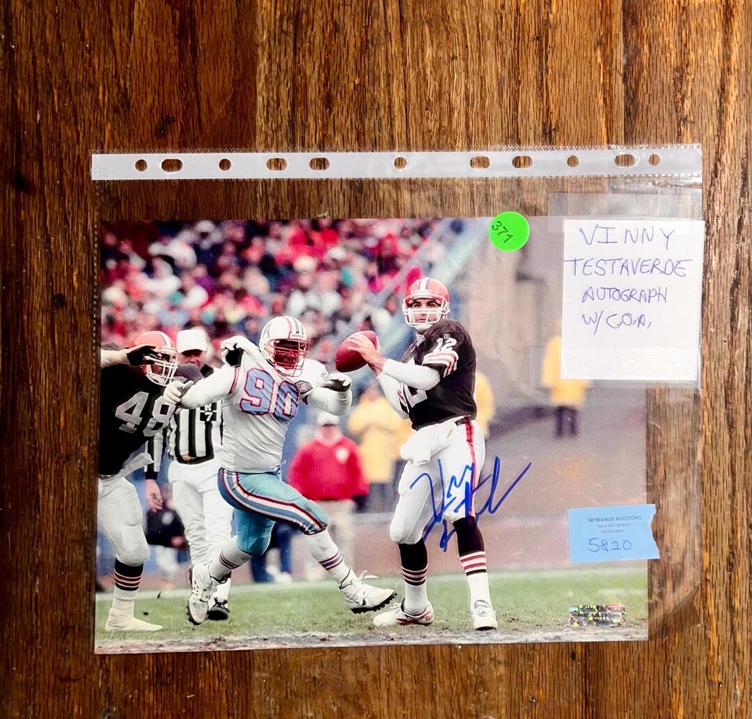 Autographed Vinny Testaverde 8x10 Photograph W COA. the Former NFL ...