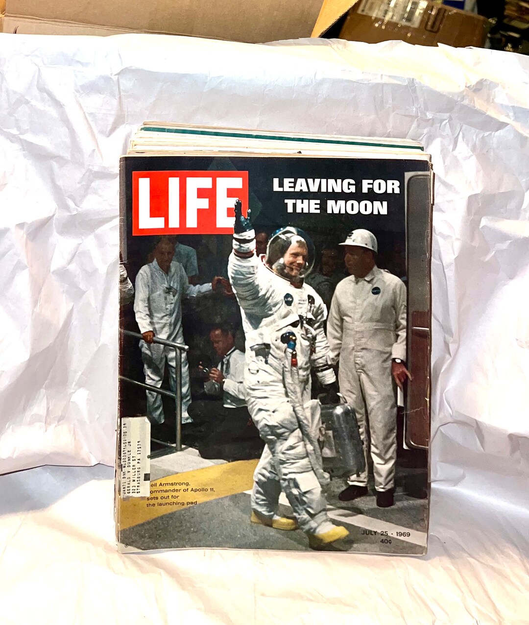 Life Magazine July 25 1969 Leaving for the Moon Neil Armstrong Comander ...