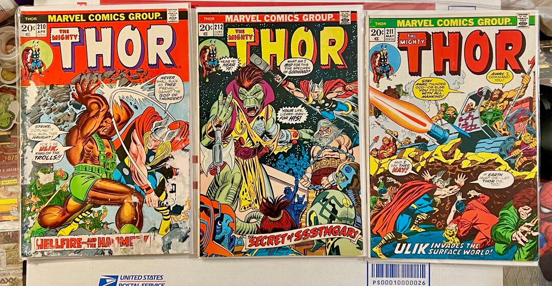 Thor #210, 211, 212 (first Series 1962) Gil Kane, Marie Severin ...