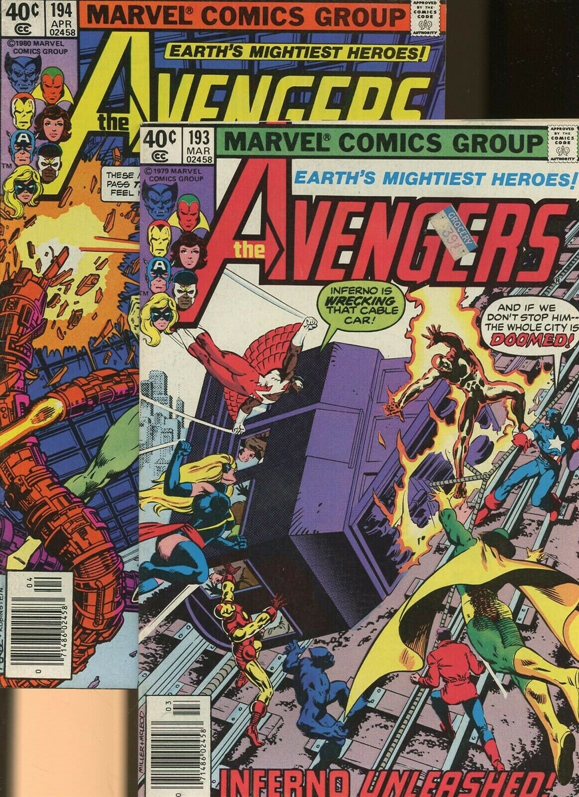 Avengers 191 192 193 194 Comic Book Collection 4 Book Lot | Etsy