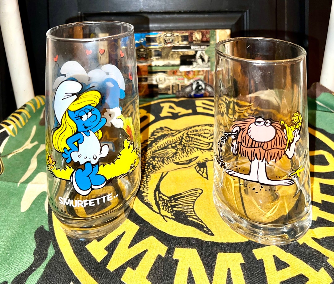 Smurfette and BC Ice Age Grog Glasses 1981 Arbys B C Collectors Series ...