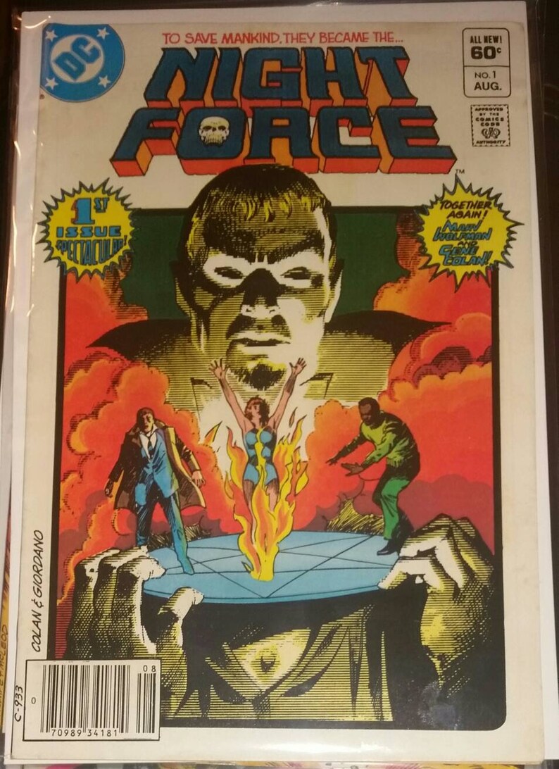 Night Force #1 Comic Book - 1982 High Grade Comic Never Read-in Mylar ...