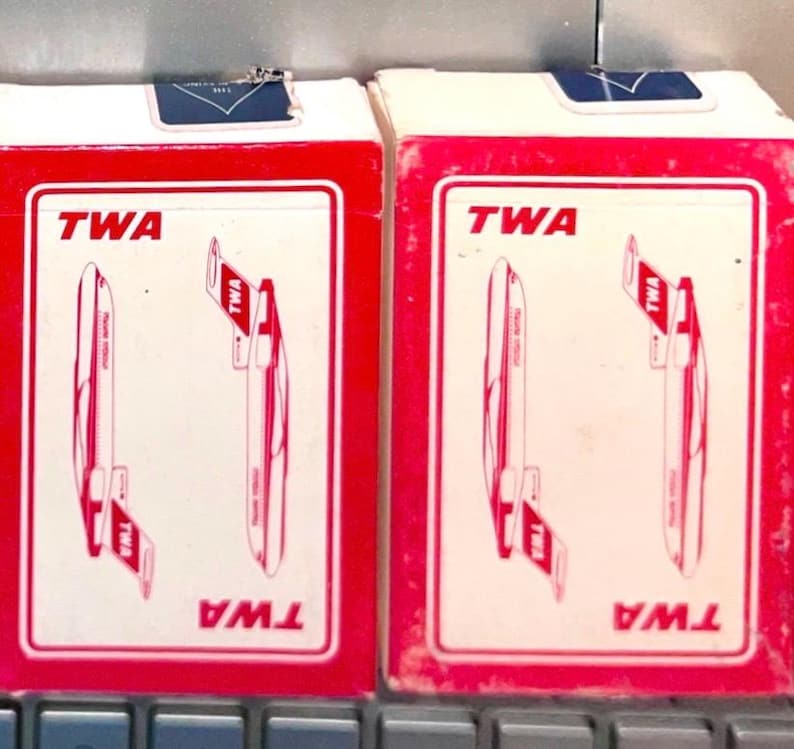 TWA Airlines Rare Vintage Playing Cards Trans World In-fligh Cards ...
