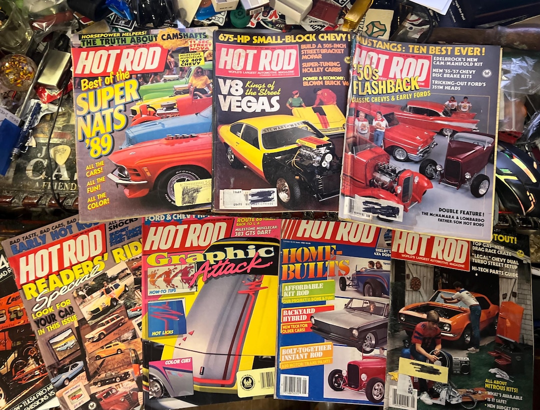 7 Vintage Hot Rod Magazine 1980s Custom Street Rods Original American ...