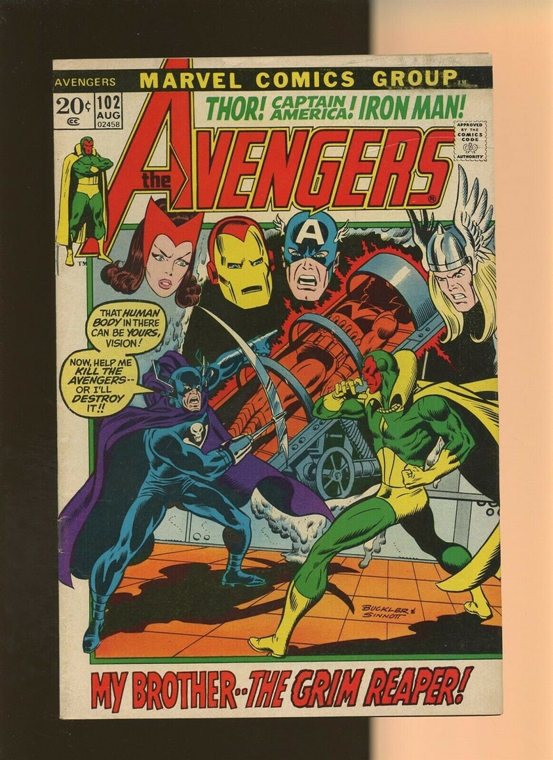 Avengers #83 - 1970 Avengers #102 - 1972 First App Valkyrie, 1st Lady ...