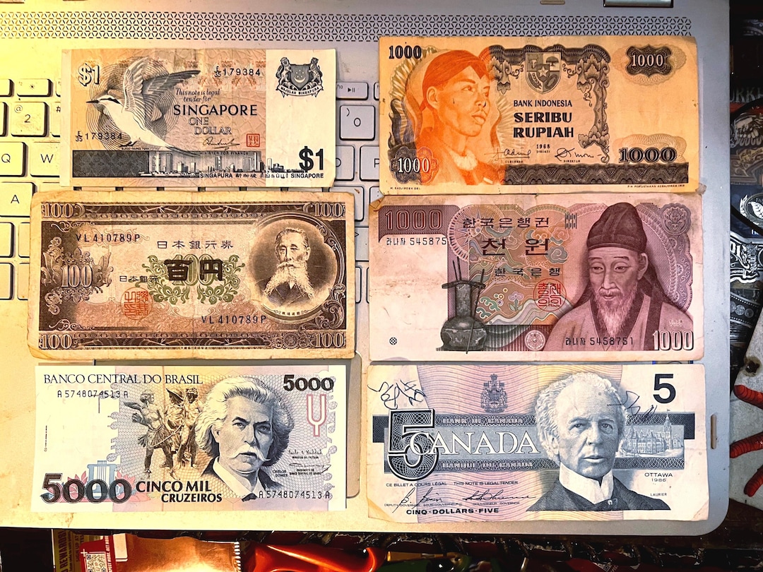 World Currency Collection. International Banknote Various Dates ...