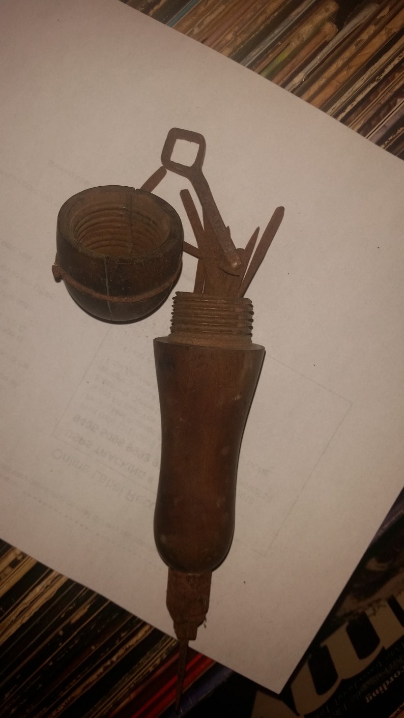 Antique Sewing Awl Kit W/ Storage and Several Needles in | Etsy