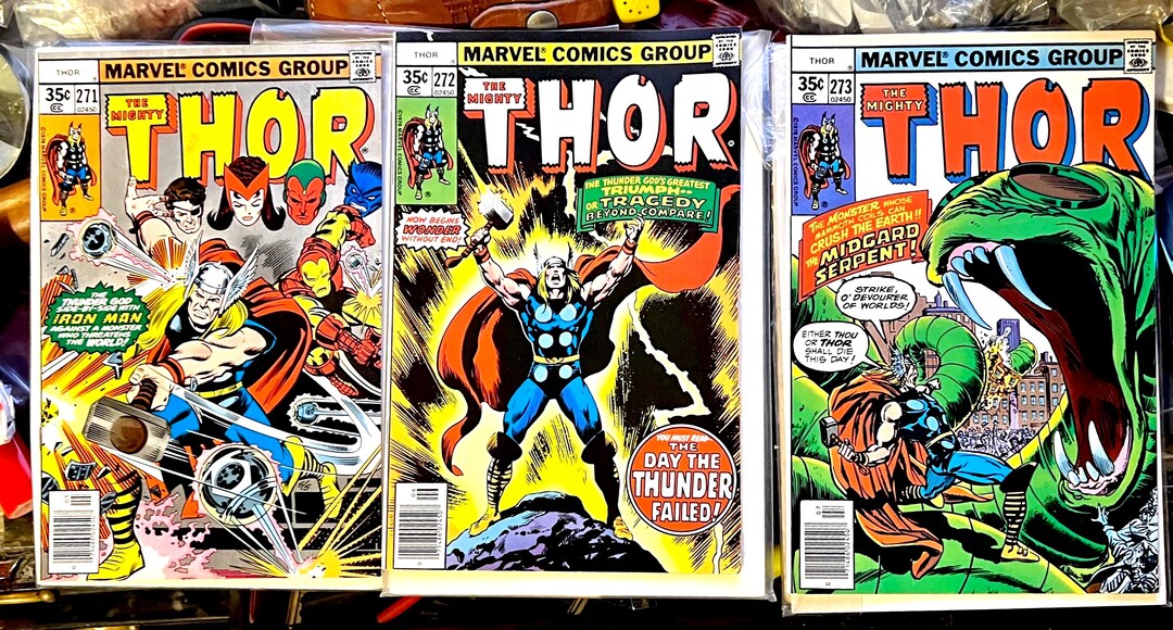 Thor 271, 272, 273 Nick Fury, Vision, Scarlet Witch, Iron Man, Beast ...