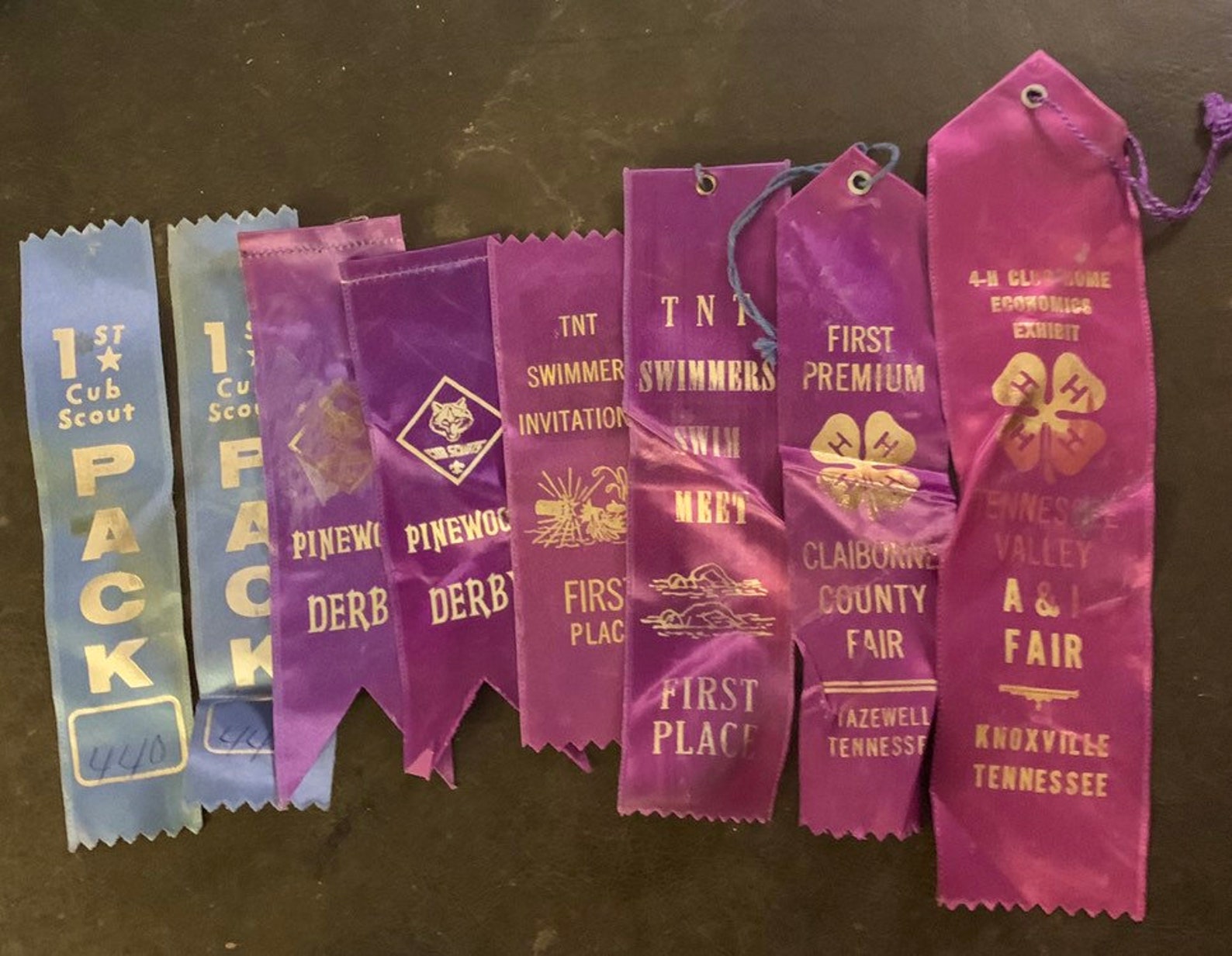 Vintage Blue Purple Ribbon 1st Place Ribbons Premium Vintage - Etsy