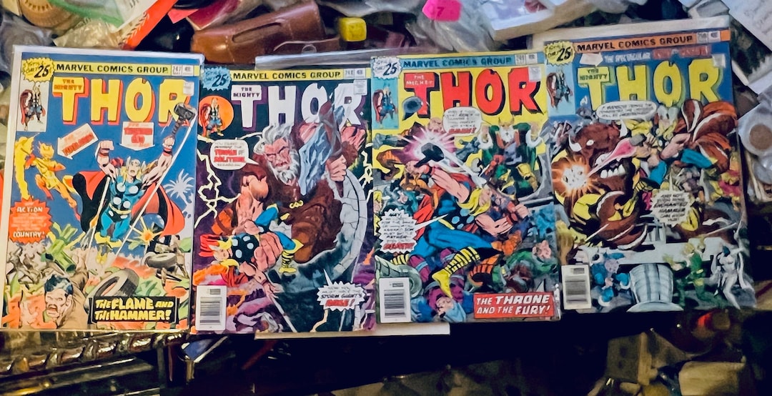 Thor #247-250 Thor 247, 248, 249, 250 Vintage 1976 Marvel Bronze Age Comics Jack Kirby, John ...
