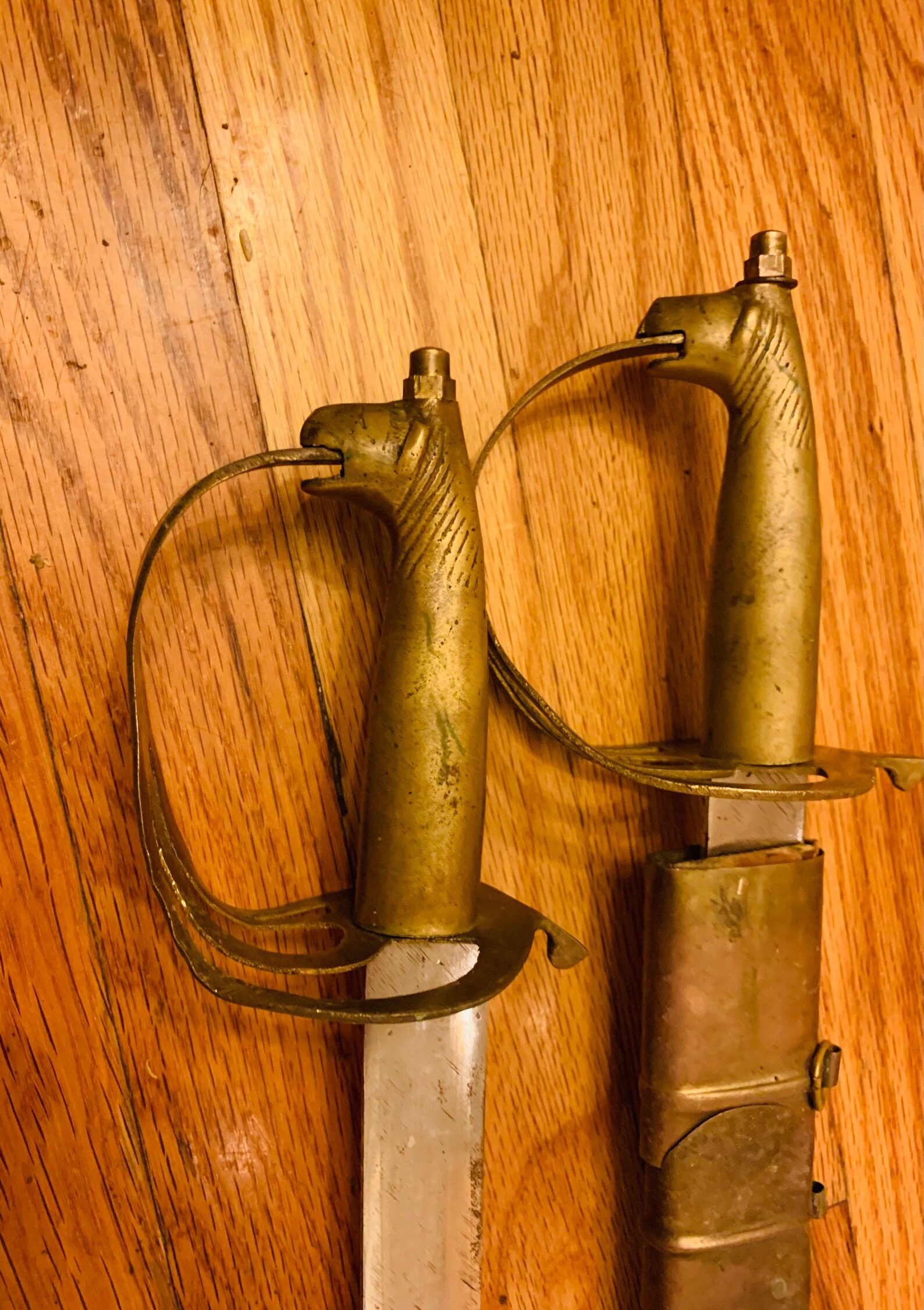 Swords Pair of 2 Vintage W/ Lion Head Handles 37 Overall - Etsy