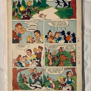 Hansel and Gretel Comic Book 1954 Four Color Comics #590 Michael ...