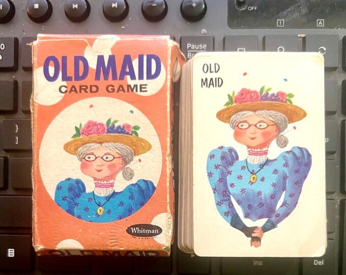 Old Maid Vintage Card Game Rare 1950s Whitman 4109 Play Ready Complete ...