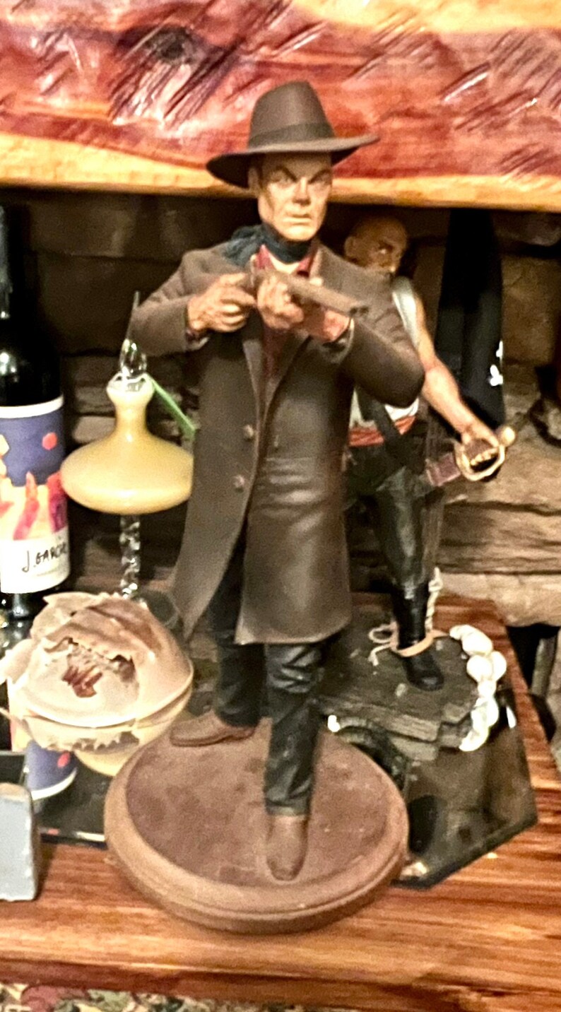 Old West Tall Cowboy Heavy Resin Figure in a Duster & Hat - Etsy
