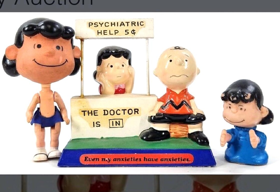 Peanuts Gang 3 Vintage 1952-1971 Psychiatrist Lucy and Charlie Brown ...